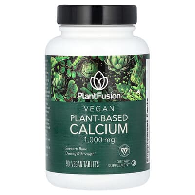 PlantFusion, Vegan Planet-Based Calcium, 90 Tablets (333 mg per Tablet ...