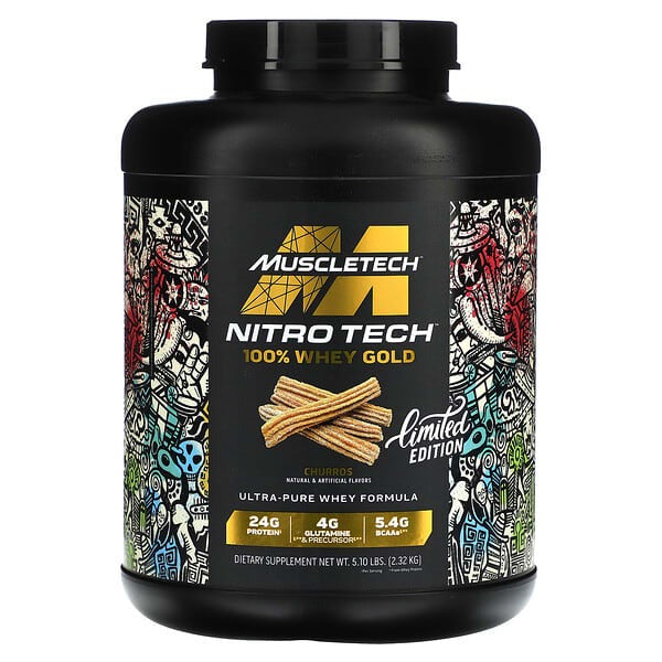 MuscleTech, Nitro Tech, 100% Whey Gold, Limited Edition, Churros, 5.10 ...