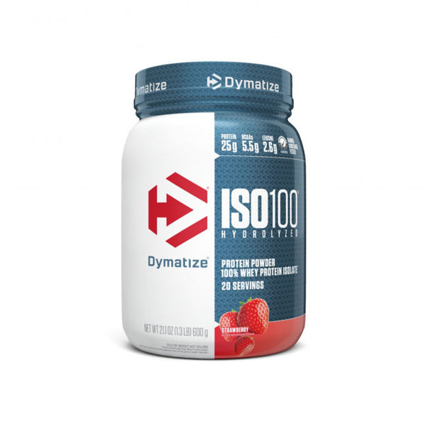 DYMATIZE ISO 100 HYDROLYZED 100% WHEY PROTEIN ISOLATE STRAWBERRY, 20 S ...