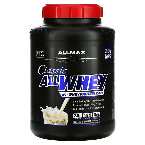 allmax allwhey classic 100% pure whey protein, Whey Protein Vanilla, 5 ...